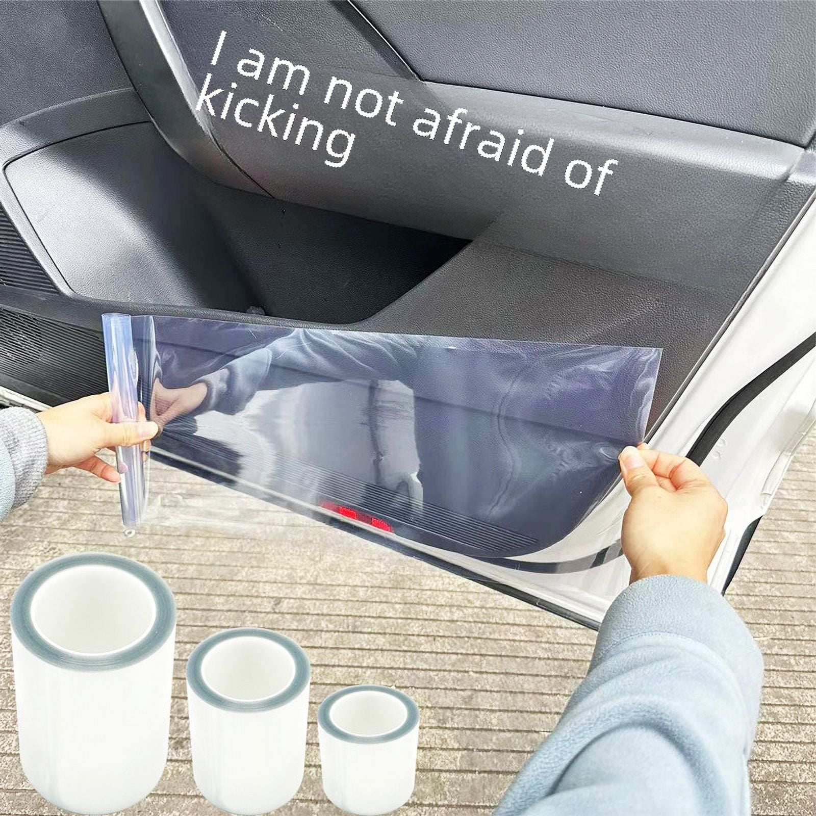 Car transparent protective film door sill paint anti-kick film ...