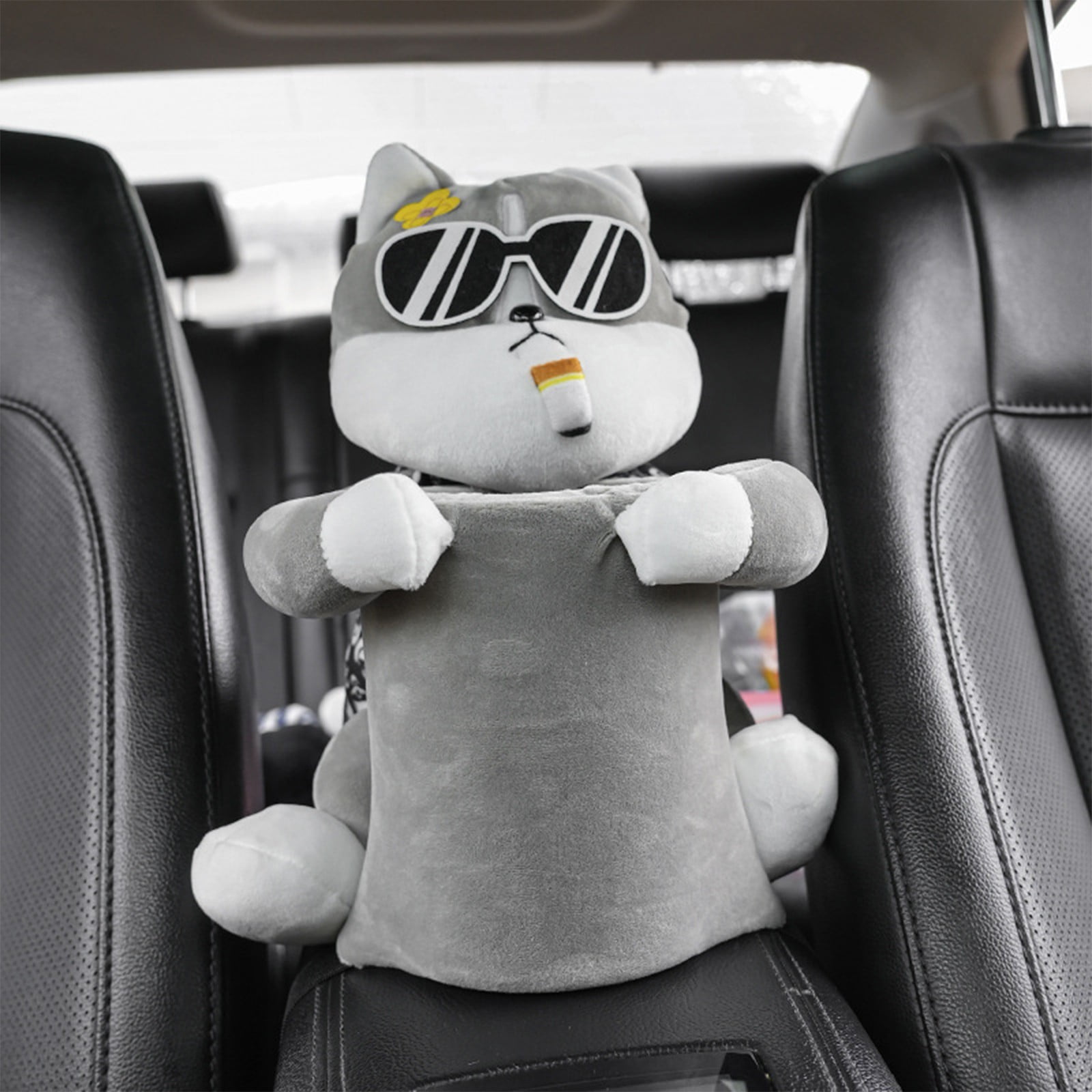 Car trash bin and armrest storage box, multifunctional tissue drawer ...