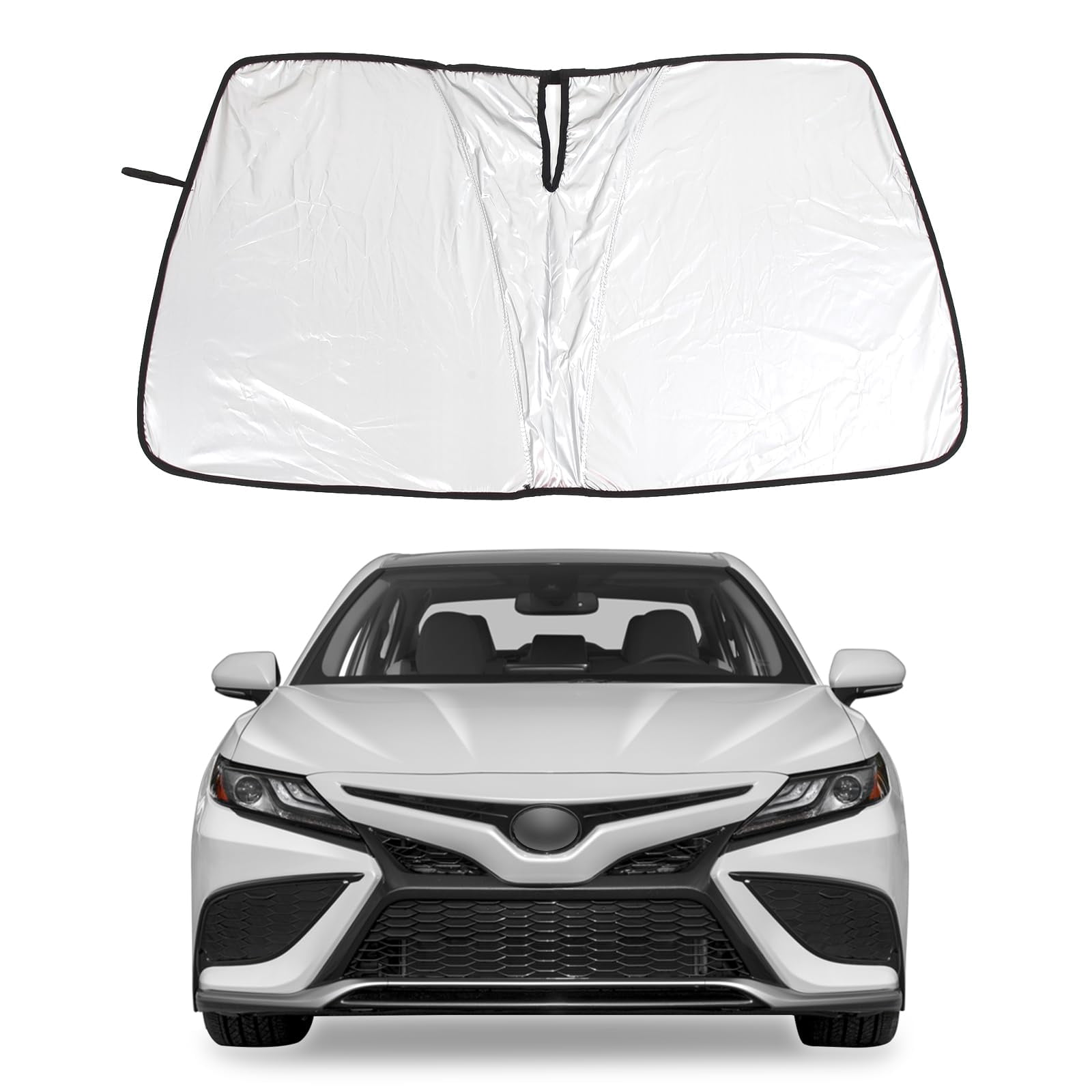 Car windshield sunshade; blocks UV rays and heat, keeping the interior ...