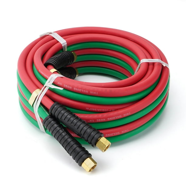 CarBole Oxygen Acetylene Hose 1/4"×25Ft 9/16"-18 B fittings Twin ...