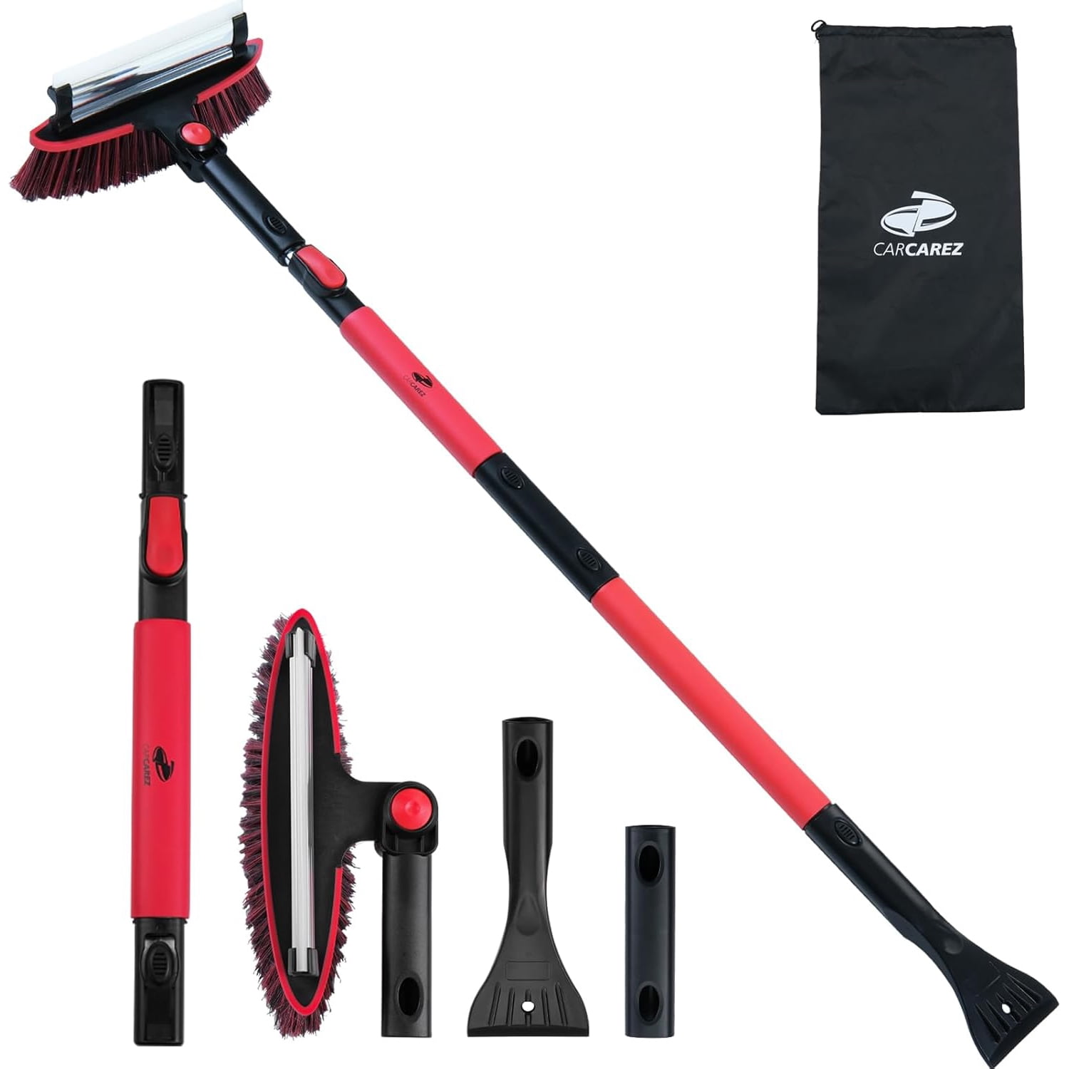 "CarCarez 41"" Telescoping Auto Snow Brush with Windshield Ice Scraper ...