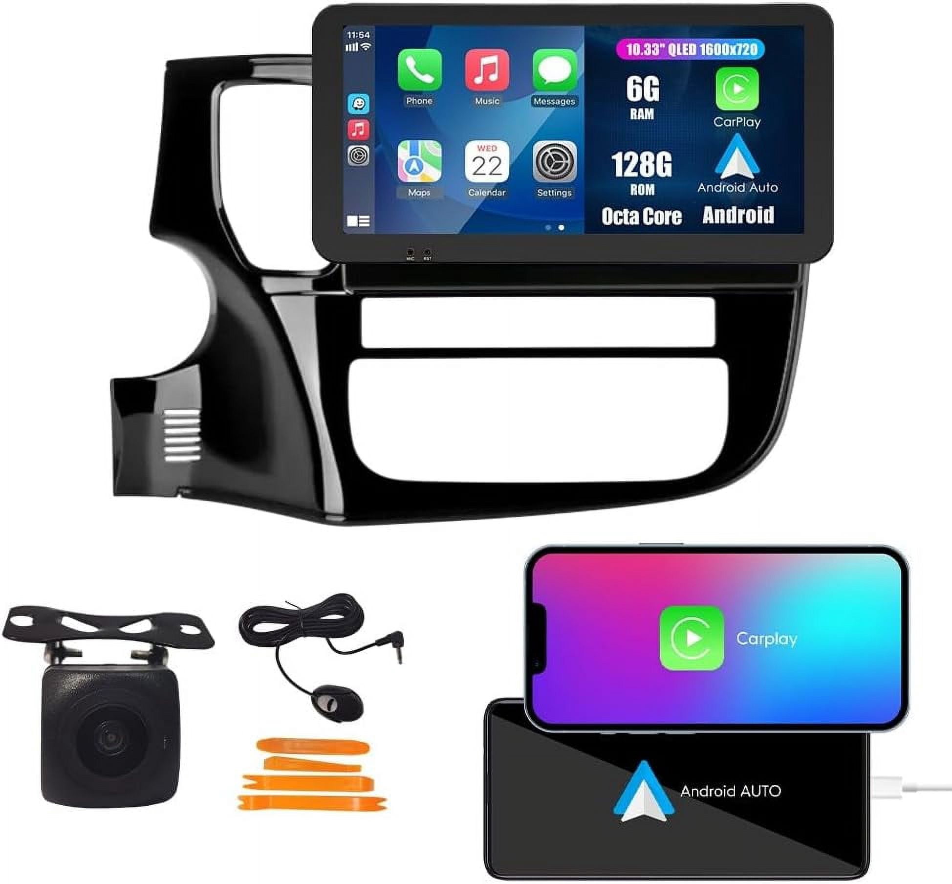 CarPlay Android Auto Navigation Stereo GPS Radio Reverse Camera Display ...