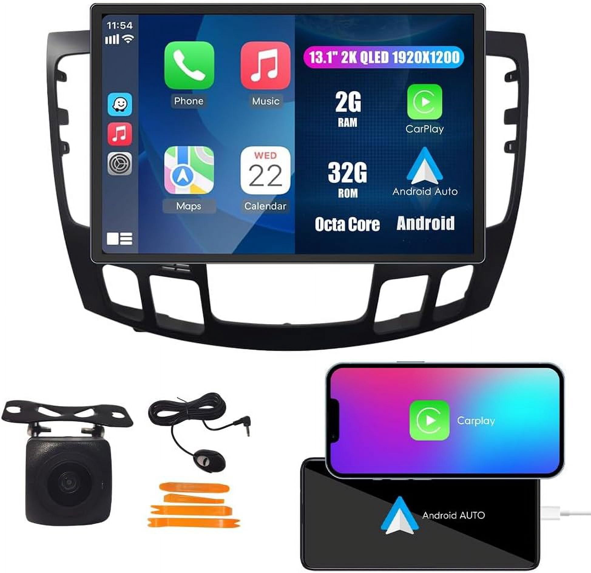 CarPlay Android Auto Navigation Stereo GPS Radio Reverse Camera Display ...