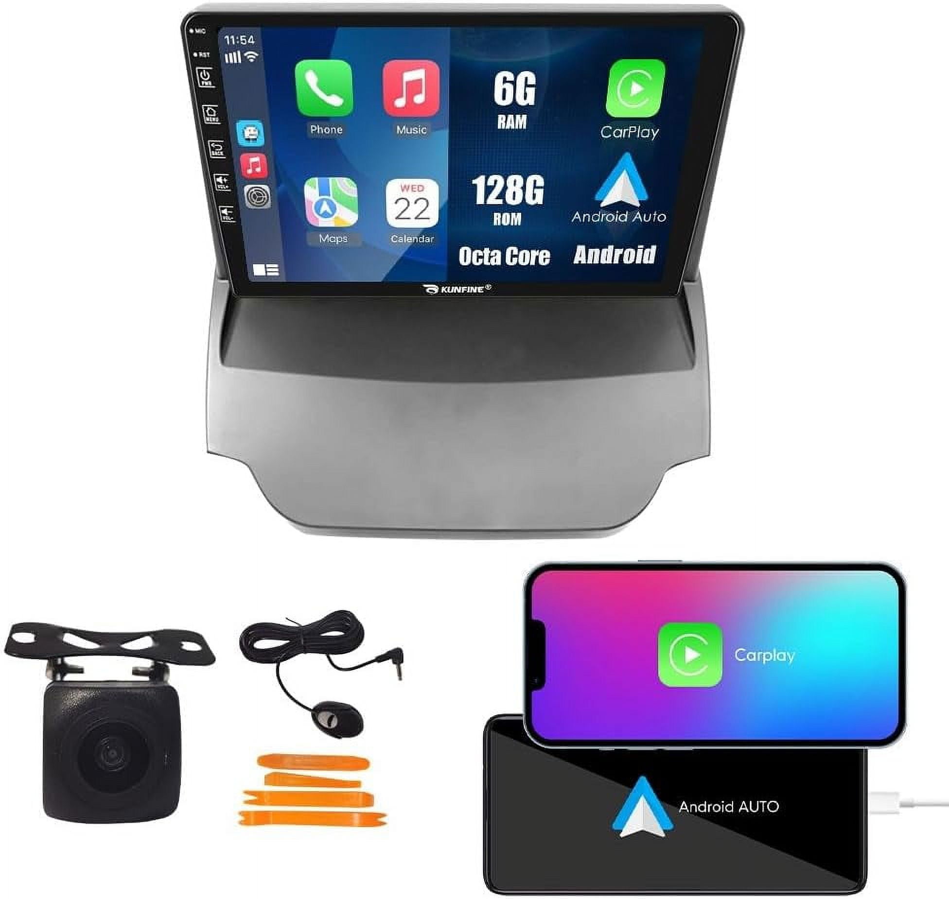 CarPlay Android Auto Navigation Stereo GPS Radio Reverse Camera Display ...