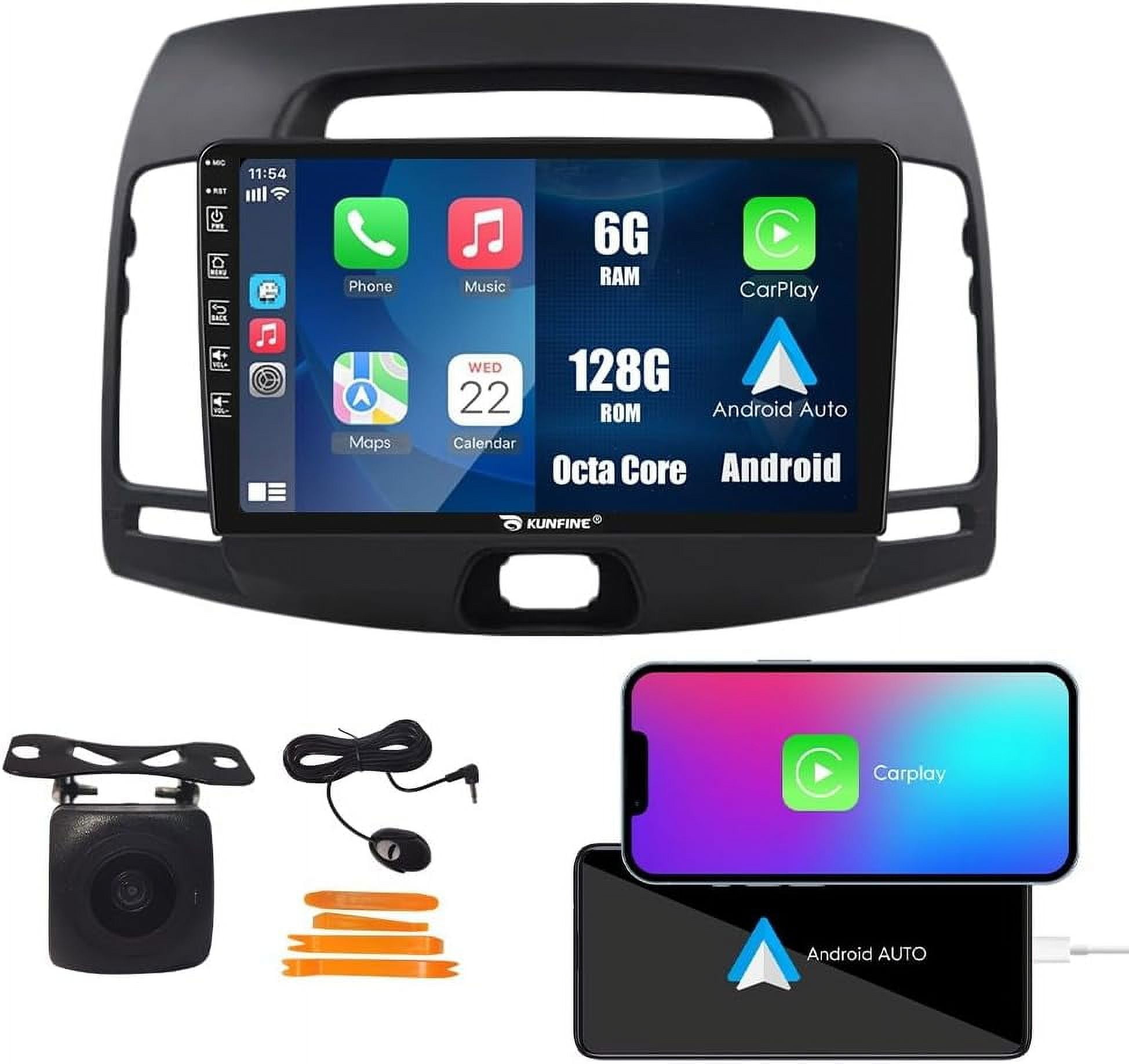 CarPlay Android Auto Navigation Stereo GPS Radio Reverse Camera Display ...