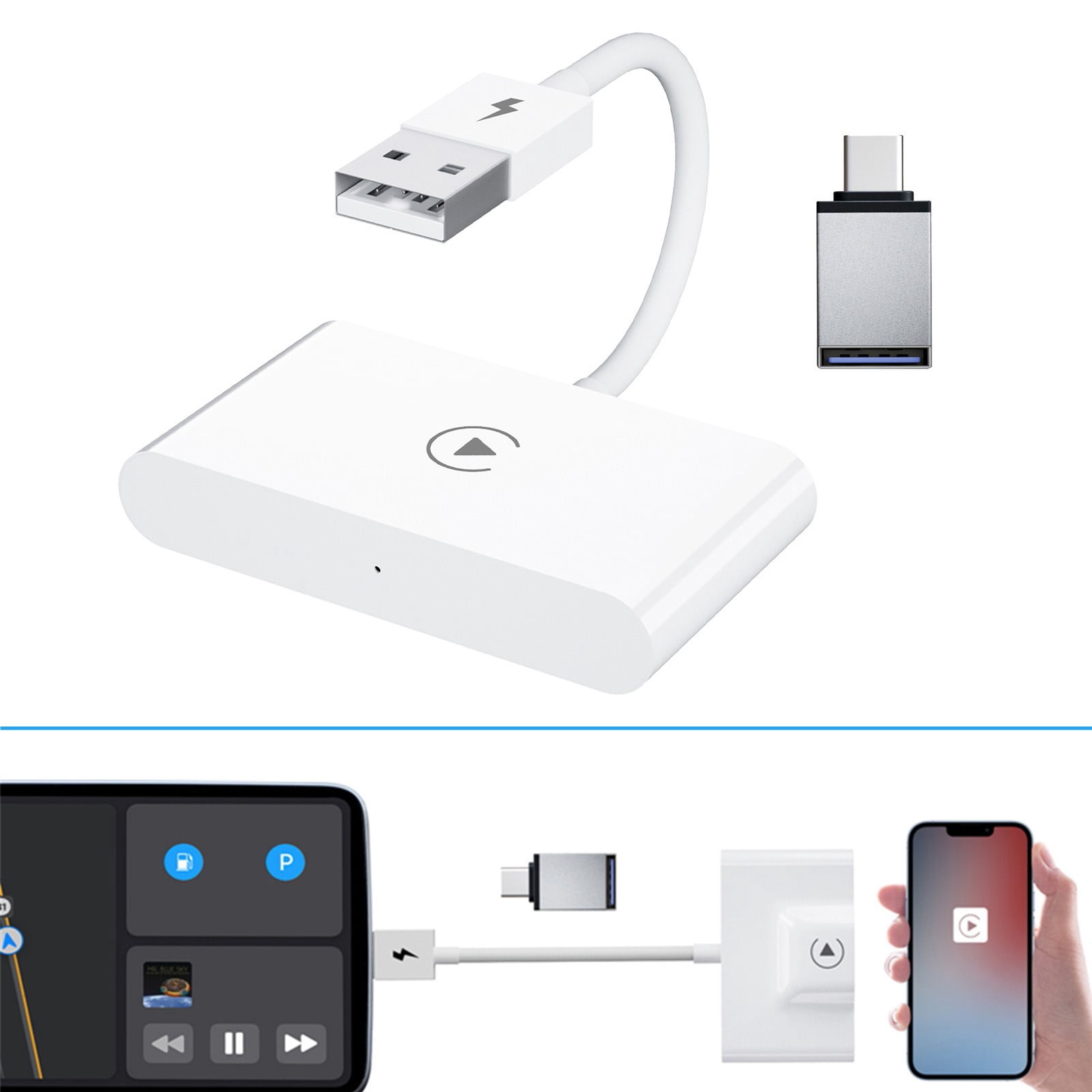 CarPlay Wireless Adapter, Factory Wired CarPlay Upgrade, Fast Wireless ...