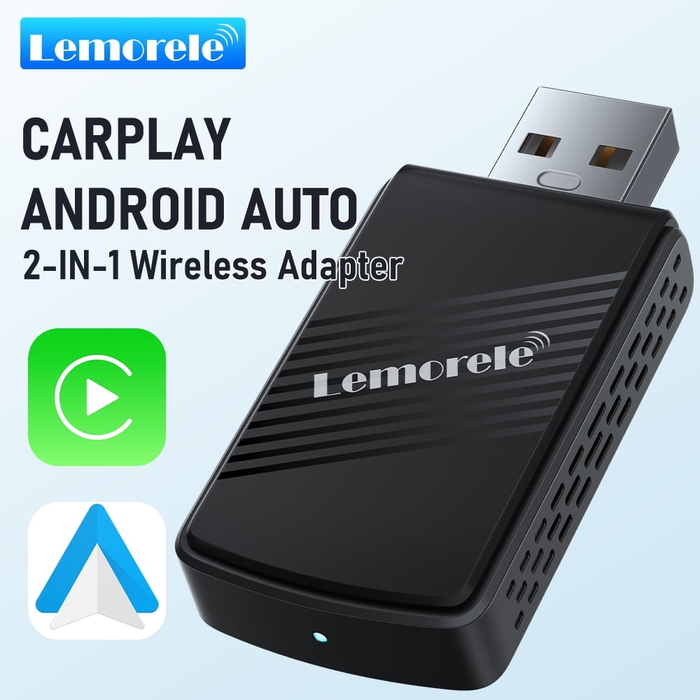 Wireless CarPlay Adapter, Lemorele 2 in 1 Upgrade Apple CarPlay and ...