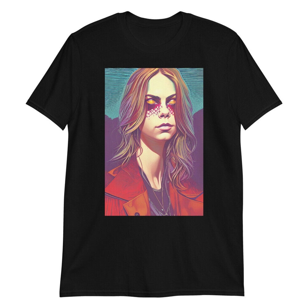 Cara Delevingne Short-Sleeve Unisex T-Shirt Fan Art Scary Celeb ...
