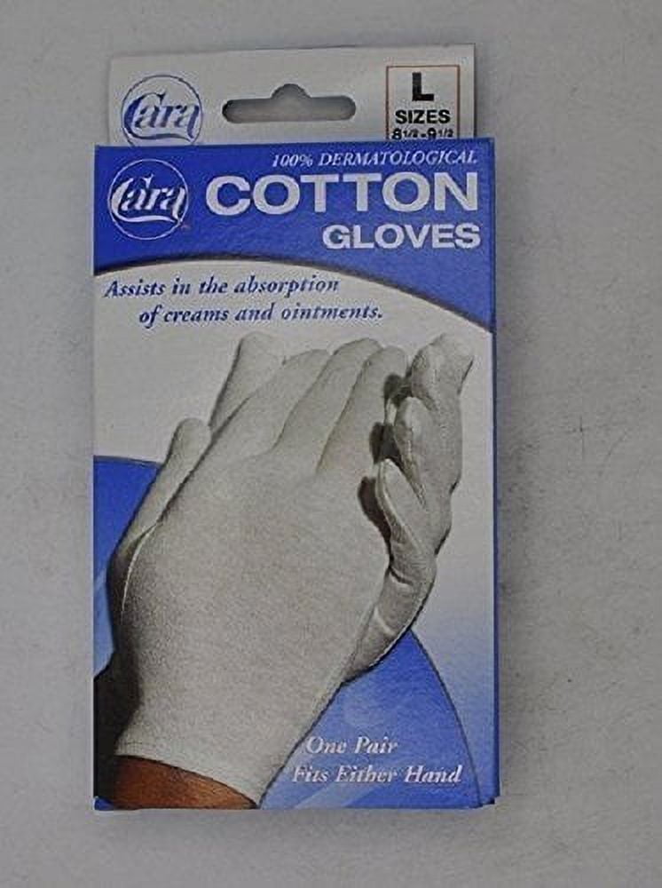 Cara Gloves Cotton Large 1 Pair 4 Pack - Walmart.com