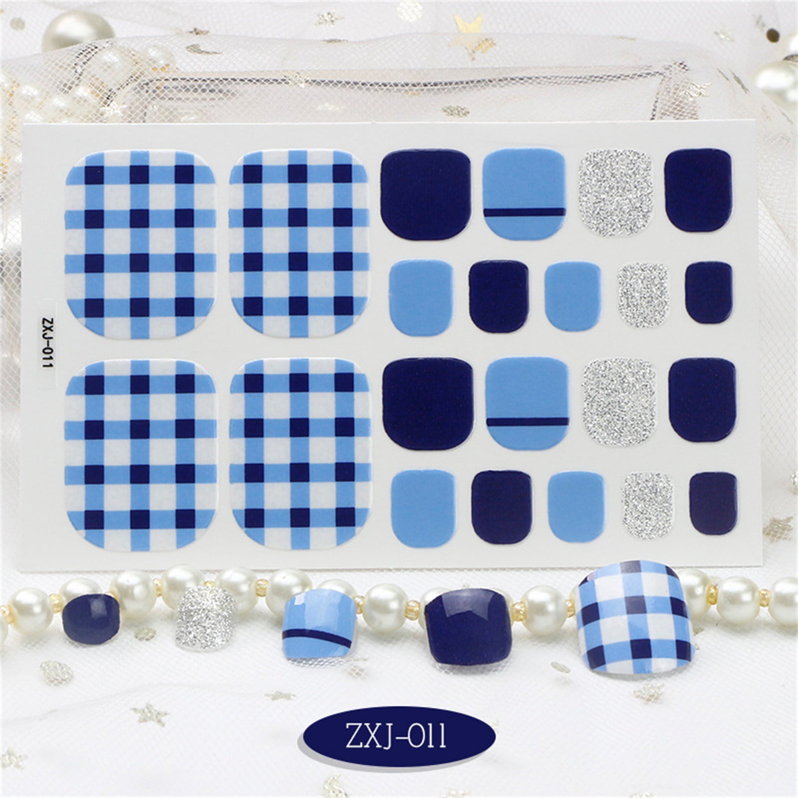 Cara Lady Toenail Sticker Nail Full Cover Nails Stickerwaterproof Nail ...