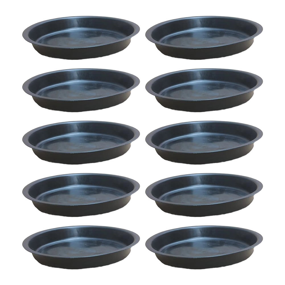 CaraMart 10 Pack Black Flowerpot Trays for Drainage and Protection in ...