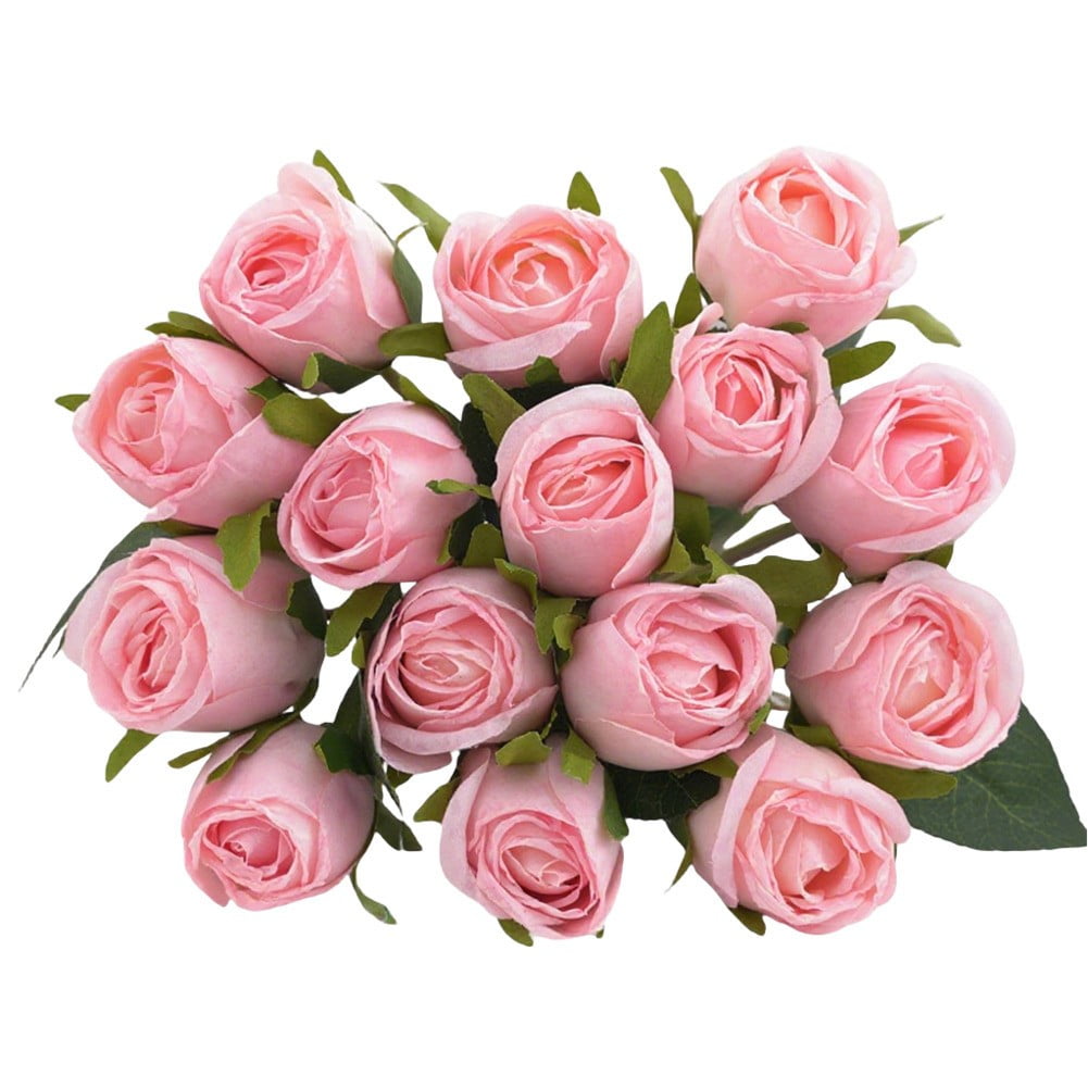 CaraMart 15 Head Simulation Flower Rose Home Decoration Wedding Bride ...