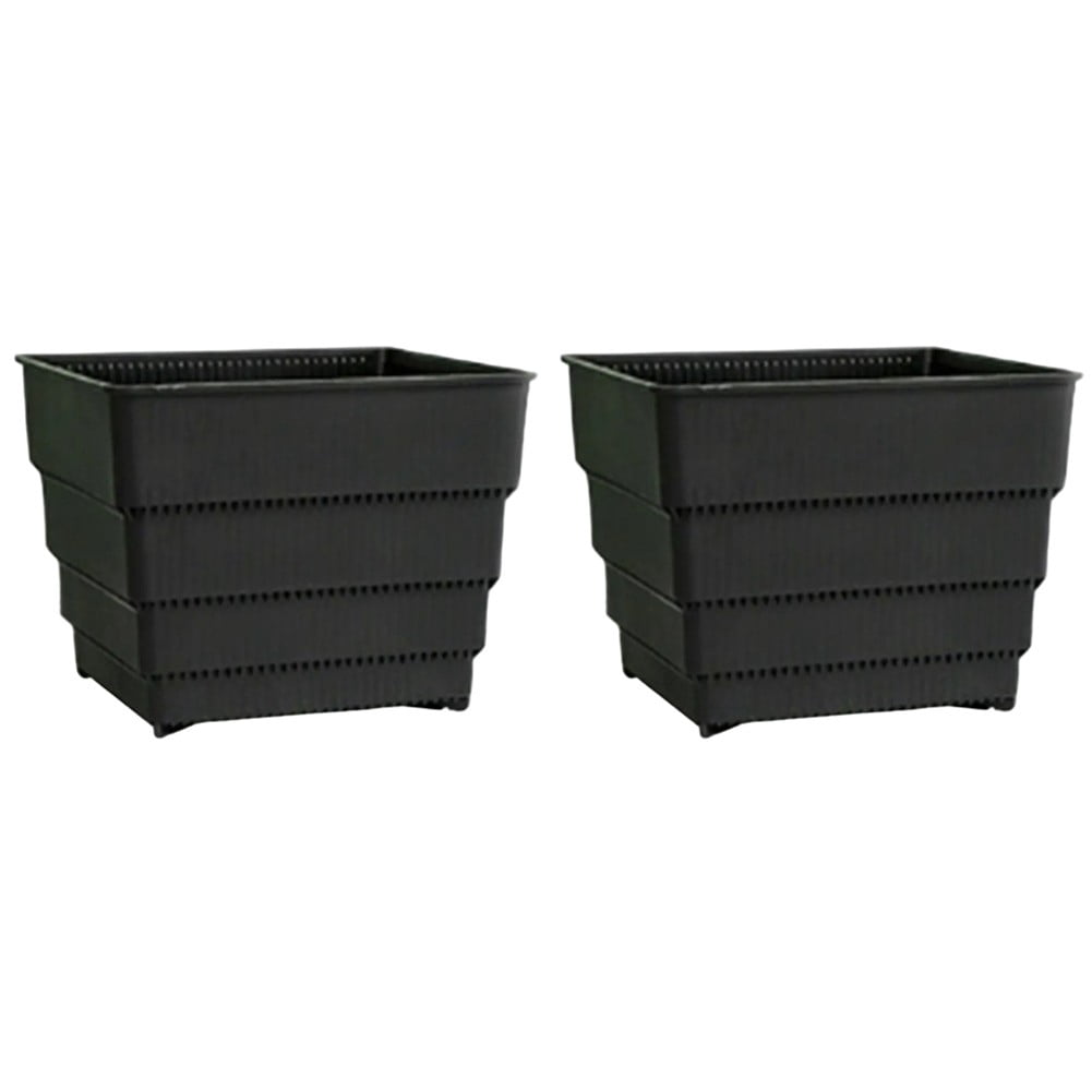 CaraMart 2pcs breathable root control flowerpot: square plastic ...
