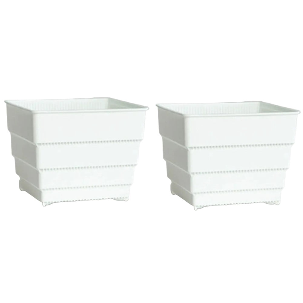 CaraMart 2pcs breathable root control flowerpot: square plastic ...