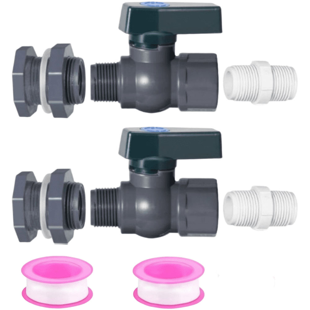 CaraMart 3 4 Inch PVC Rain Container Adapter Kit Garden Hose Fitting ...