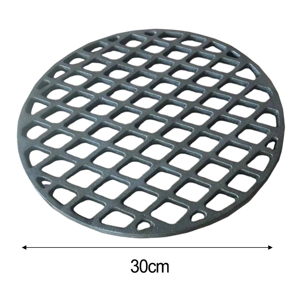 CaraMart 30CM Round Grill Cast Iron Cooking Grate for Kettle BBQs Heat ...