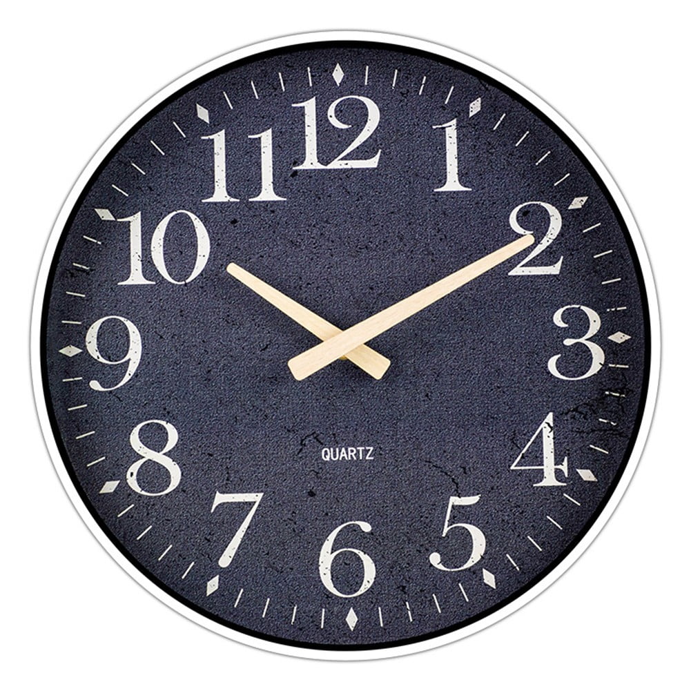 CaraMart 30cm Silent Non-Ticking / Operated Round Wall Clock for Home ...