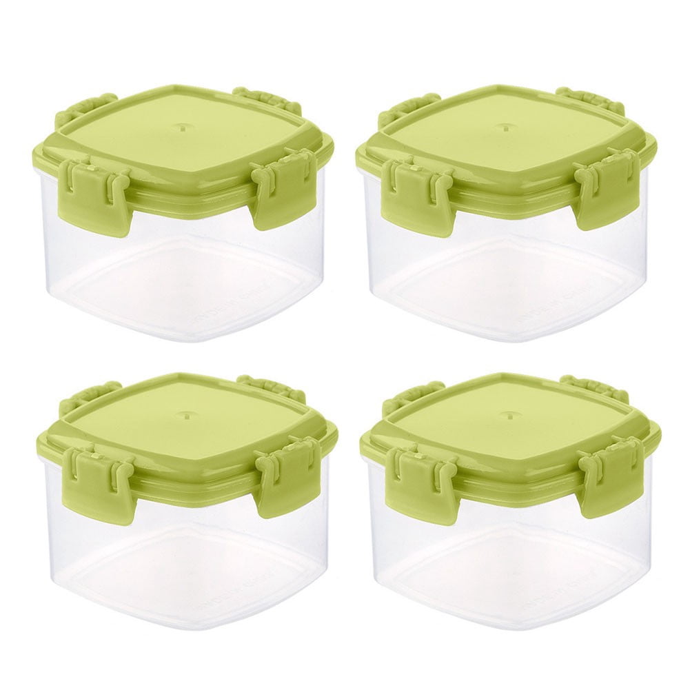 CaraMart 4Pcs Clear 55ml Plastic Containers with Strong Clip Lock Lids ...