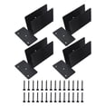 CaraMart 4pcs 2x4 Pergola Side Top Mount Bracket Upper Joint Timer ...