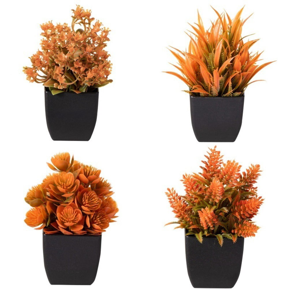 CaraMart 4pcs Artificial Plants with Pot Artificial Plant, Small ...