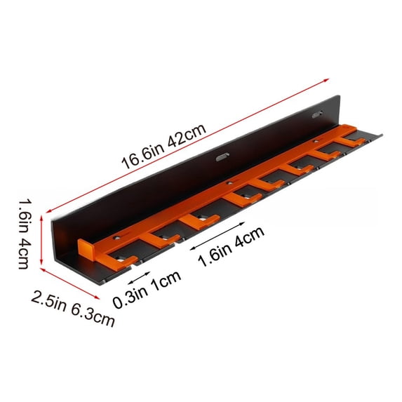 CaraMart 5/8 Slot Wall-Mounted Air Tool Rack Pneumatic Tool Holder Air ...