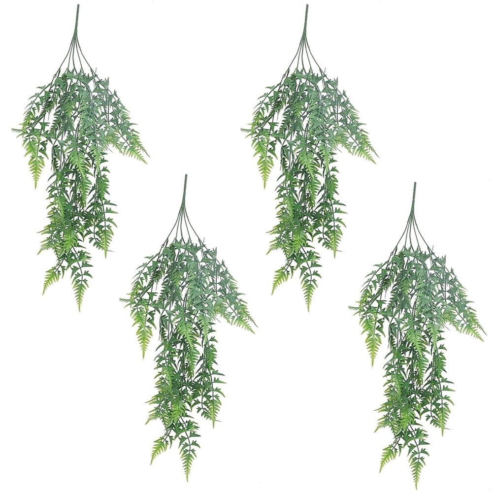 CaraMart Artificial Hanging Plants for Fern Vine Decoration for Indoors ...
