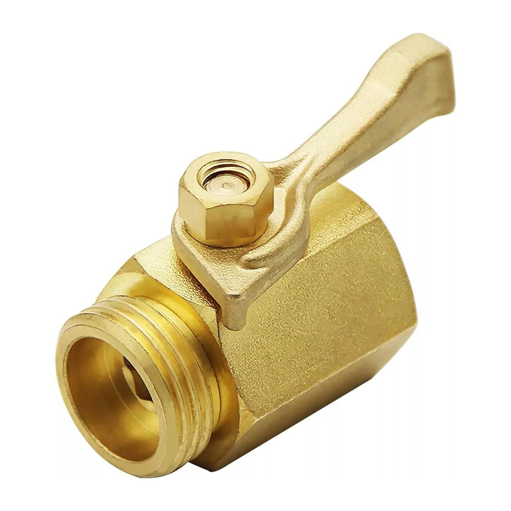 CaraMart Brass Garden Hose Shut Off Valve Heavy Duty Garden Hose Shut ...