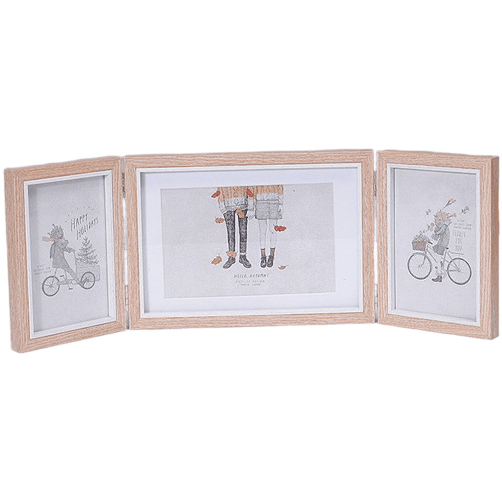 CaraMart Folding Three Picture Frame Vertical and Horizontal Picture ...