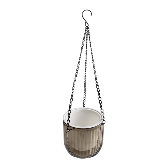 CaraMart Garden Use Hanging Flowerpot Transparent Plant Pot Self ...