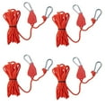 CaraMart Heavy-Duty Reflective Tent Guy Ropes with Adjustable Pulley ...