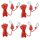 CaraMart Heavy-Duty Reflective Tent Guy Ropes with Adjustable Pulley ...