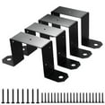 CaraMart Metal Fence Support 4x4 Post Bracket Carbon Steel Material ...