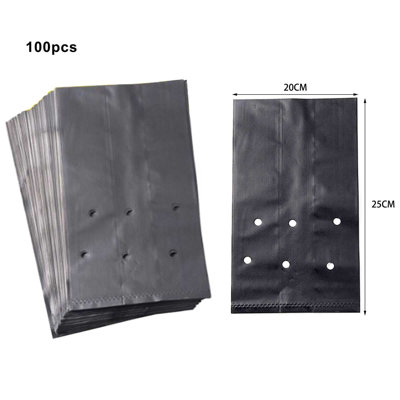 CaraMart Nursery Bag Plant Growth Bag PE 100PCS Thicken Garden ...
