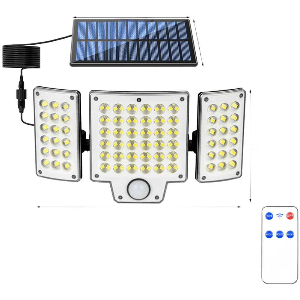 CaraMart Solar Wall Light Motion Sensor Polycrystalline Panel Motion ...