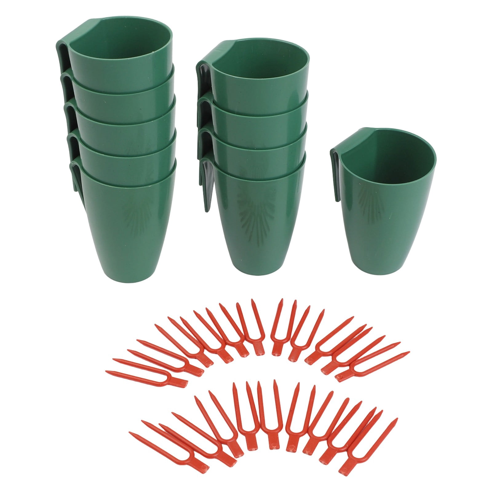 CaraMart Strawberry Propagation Cups and Forks Kit 10 Cups 20 Forks for ...