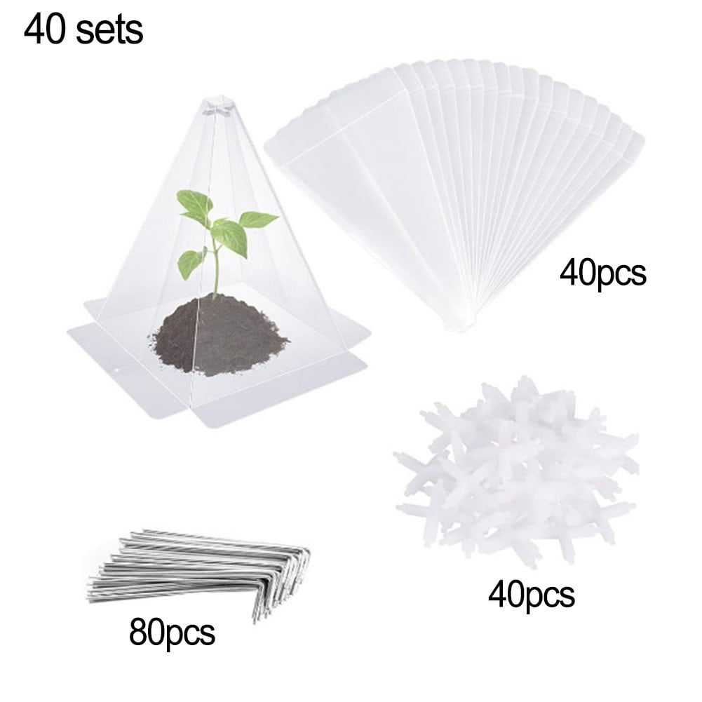 CaraMart Transparent PVC Plant Cloches 11.8 x 7.8 for Frost Rain Snow ...