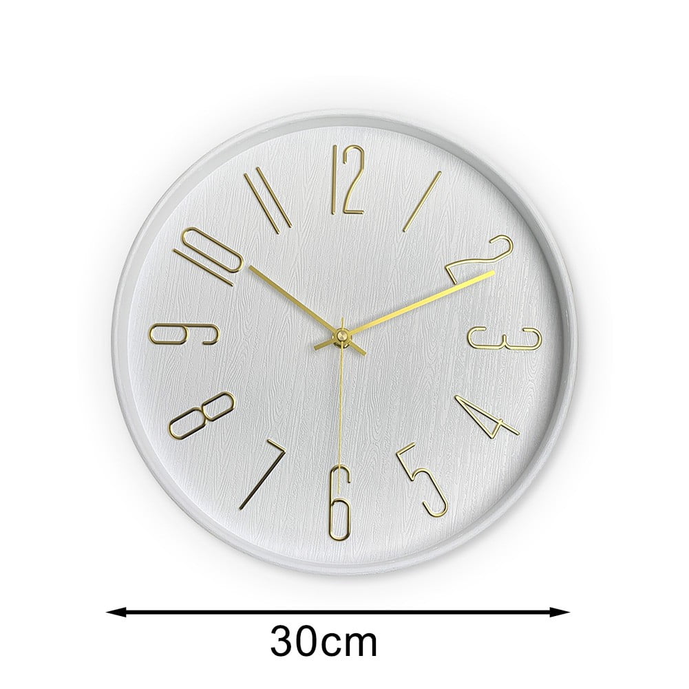 CaraMart Wall Clock 12in Silent Non-Ticking Wall Clocks / Operated for ...