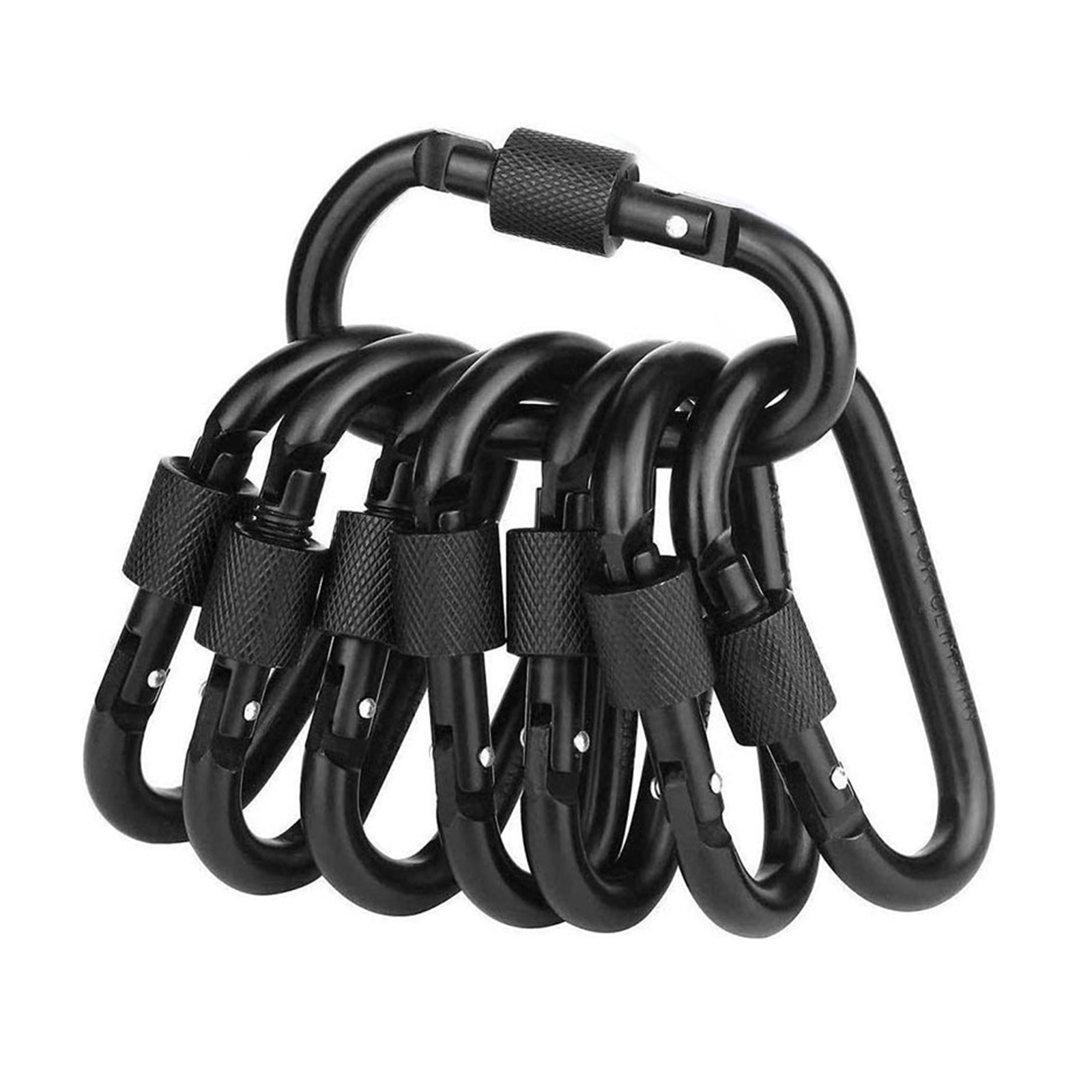 Carabiner Chain Clip Screw Lock D Rings Buckle Key Rings Camping ...