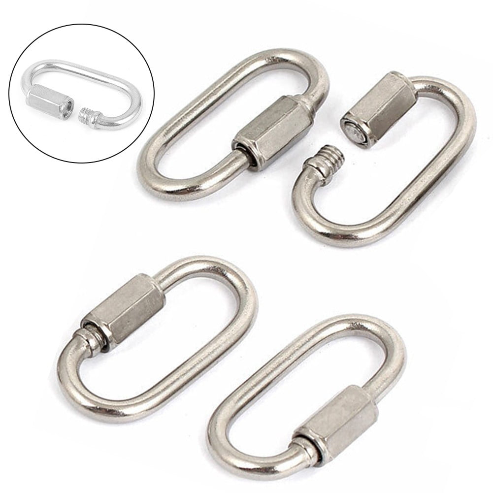 Carabiner Connector Oval Screwlock Quick 304 Stainless Steel Link Lock ...