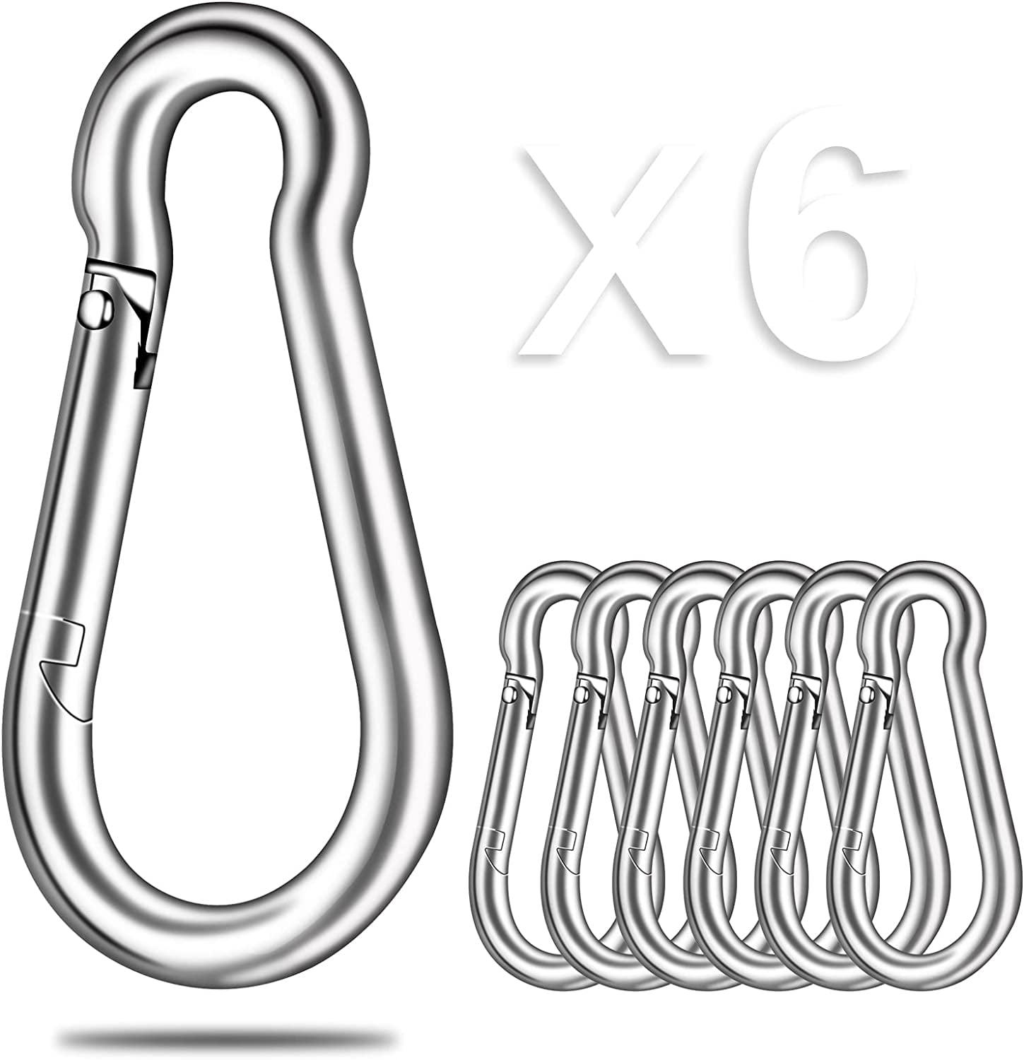 Carabiner-Heavy-Duty, 6 Pack 2.5\\u201d Small Carabiner-Clips with ...
