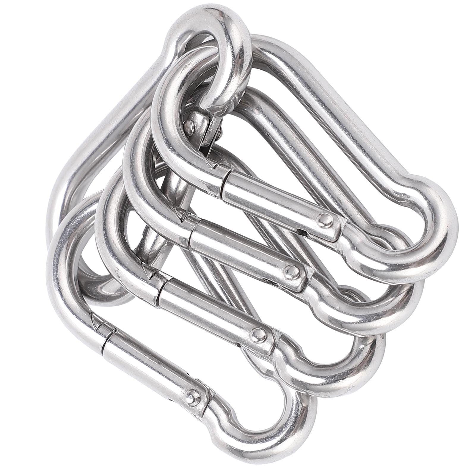 Carabiners Clips Hook, 60mm Heavy Duty Spring Snap Hook Stainless Steel ...