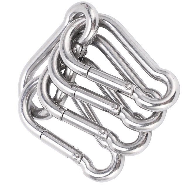 Carabiners Clips Hook, 60mm Heavy Duty Spring Snap Hook Stainless Steel ...
