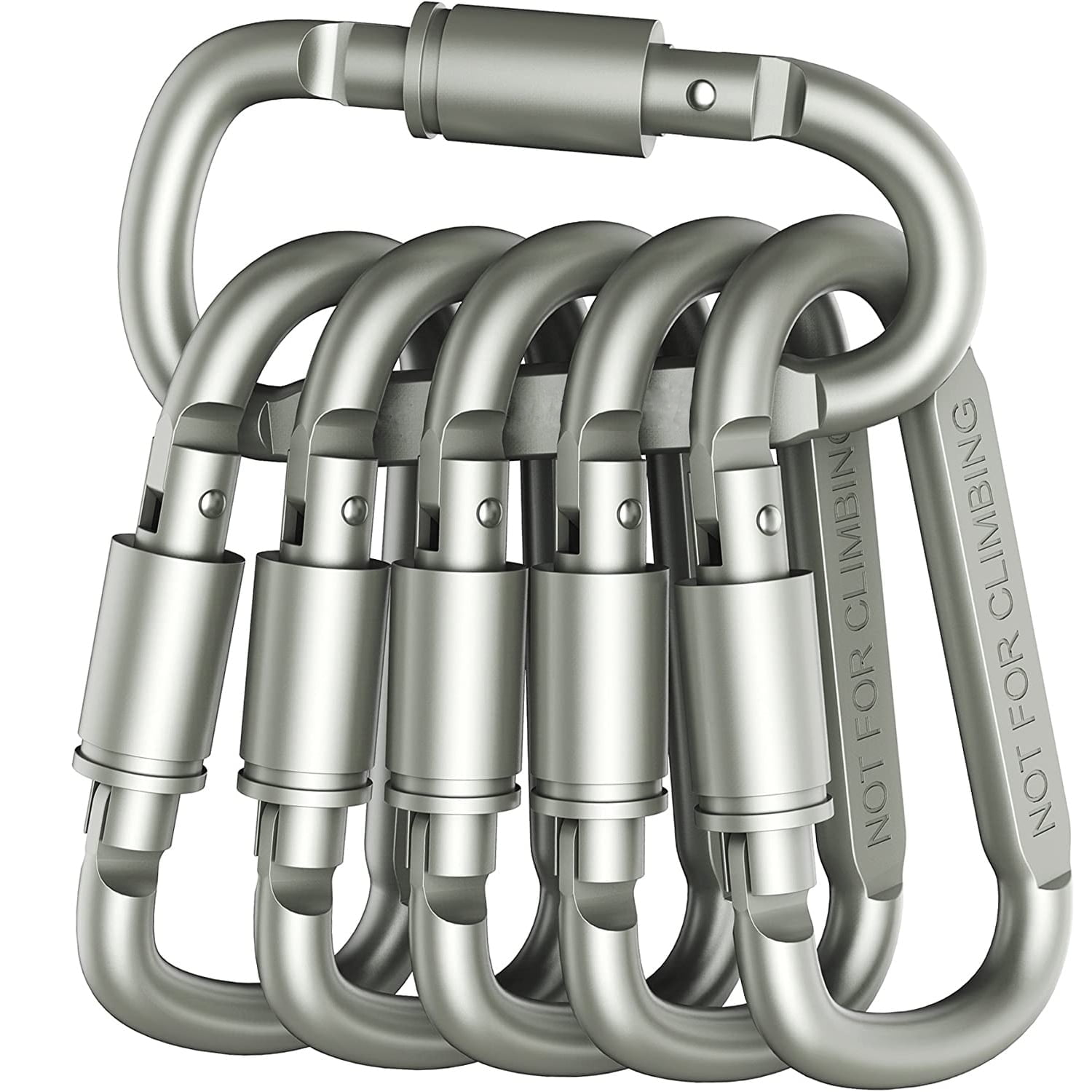 Walmart Aluminum D-Ring Carabiners Keychains, Outdoor Camping Clip Set ...