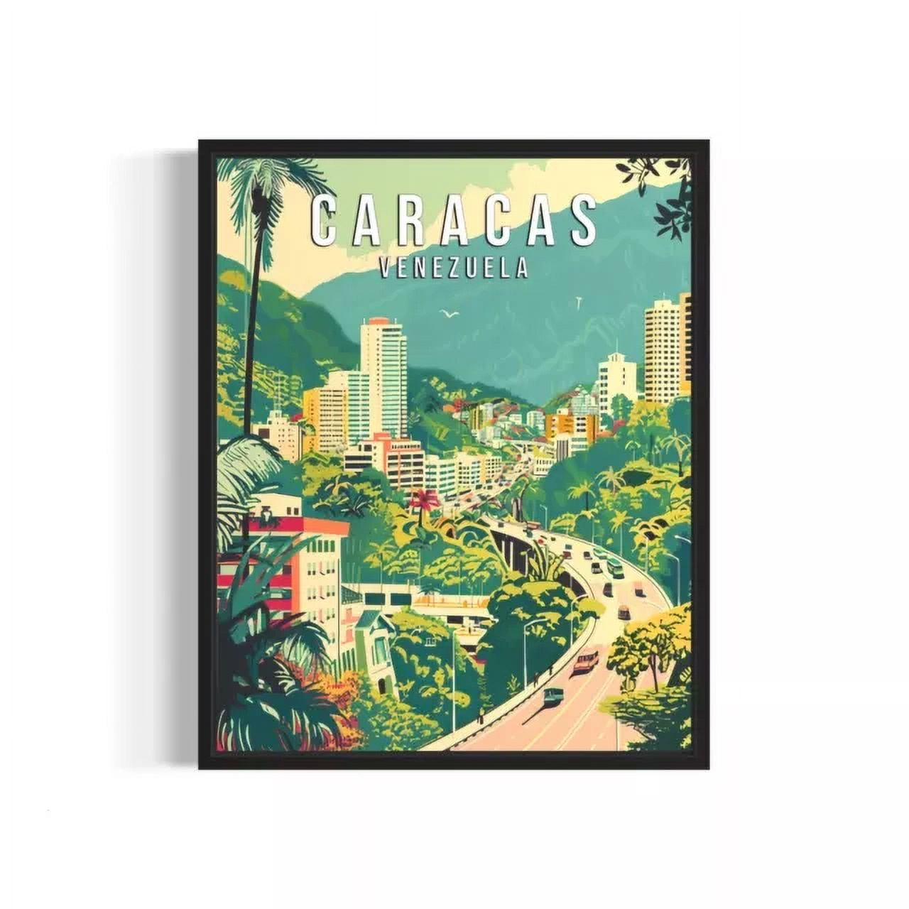 Caracas Venezuela Landscape Poster Art Print Wall Art Painting Artwork ...