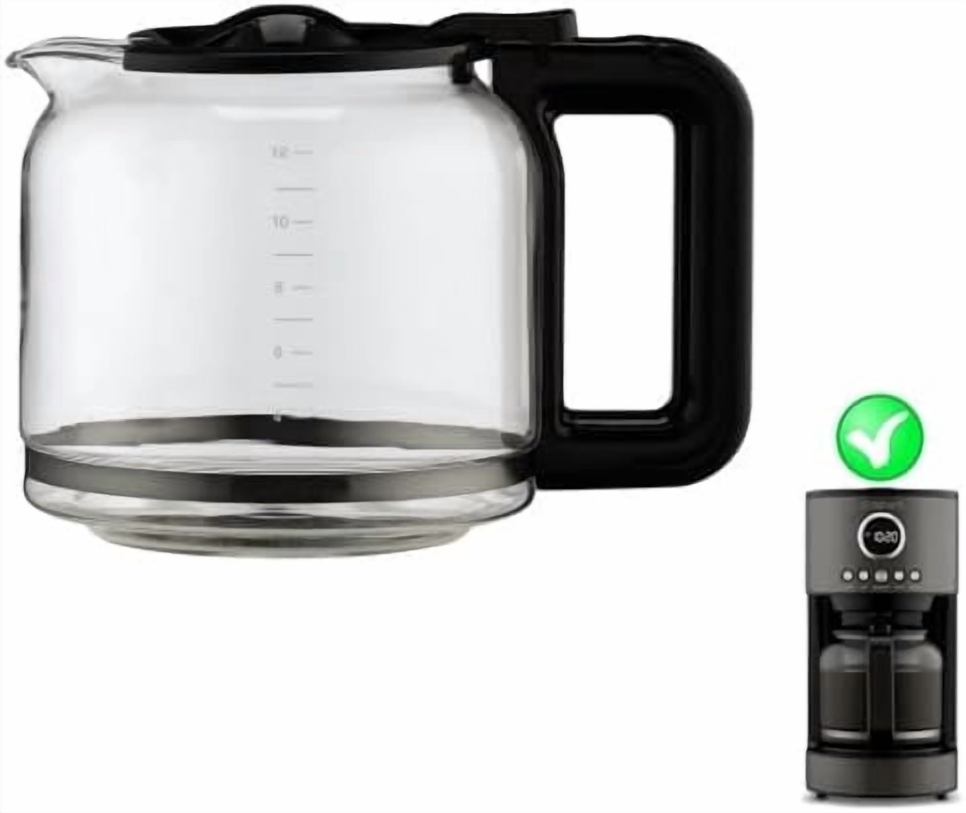 Carafe Replacement for the Cuisinart 12-Cup Glass Coffee Carafe Model ...