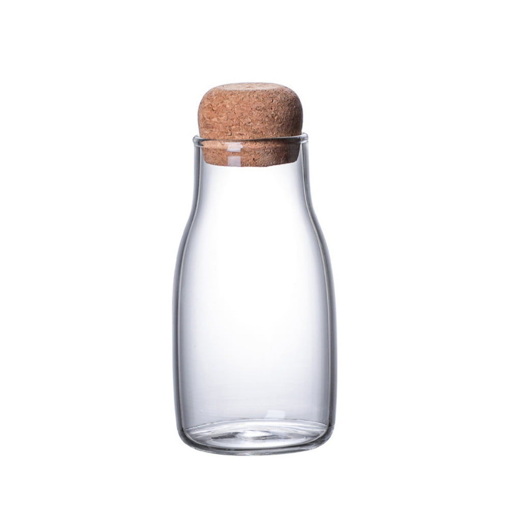 Carafe With Natural Cork Top Lid, 5 Oz. Star Glass Pitcher For Water ...