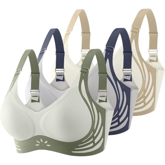 Caralush Bra 3 Packs Wireless Push Up Gathering Powerful Bralette ...