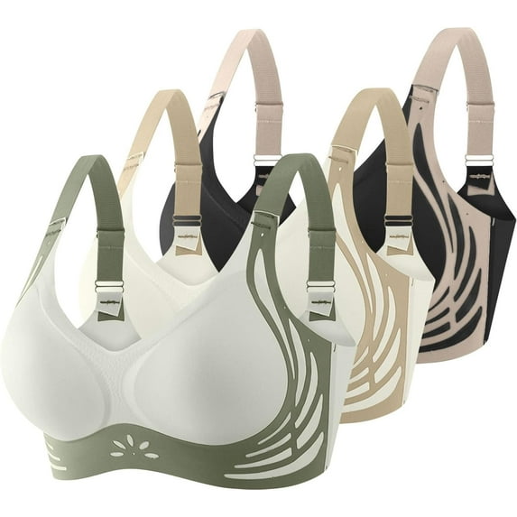 Caralush Bra 3 Packs Wireless Push Up Gathering Powerful Bralette ...