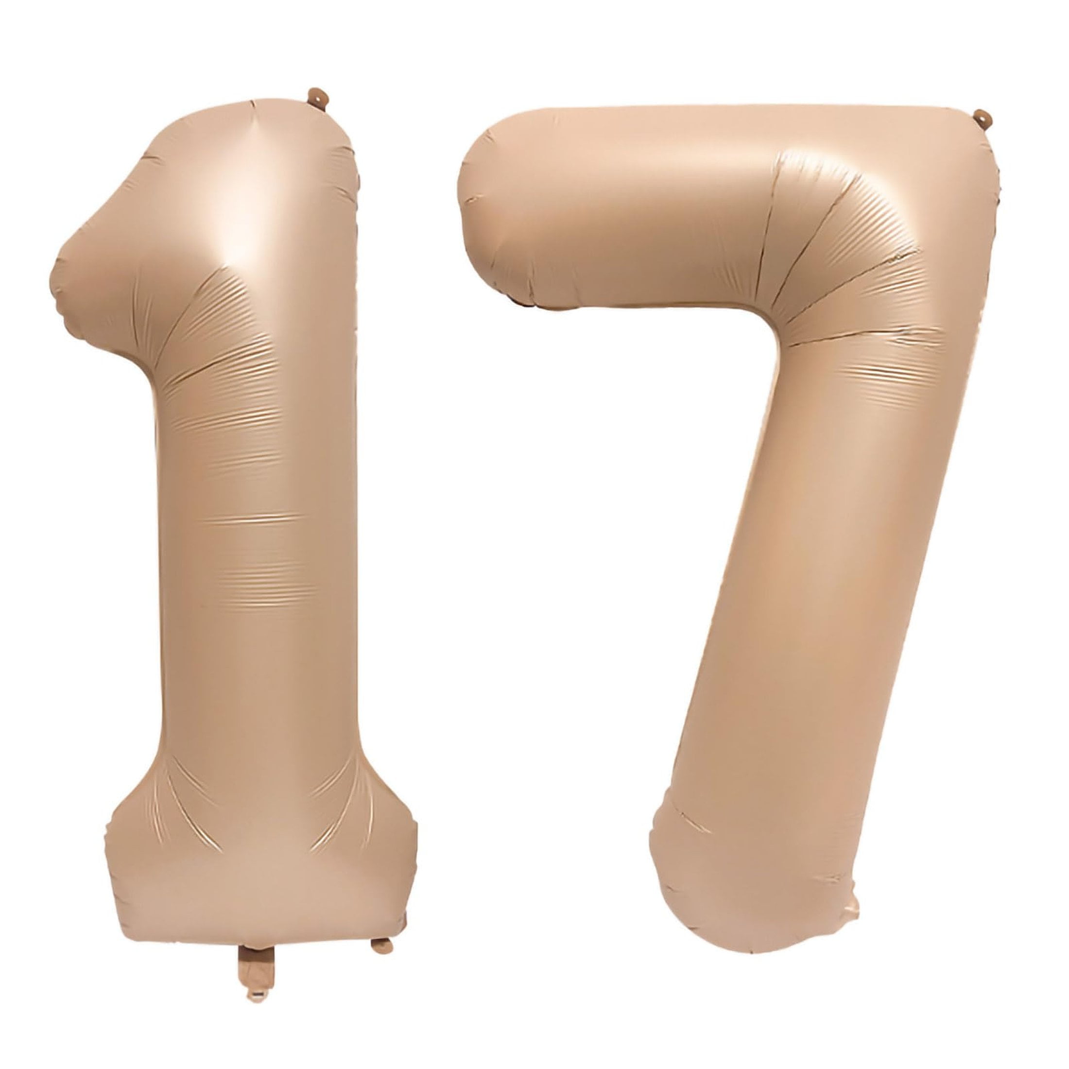 Caramel 17th Birthday Balloon Set - Giant 32" Digital Alphabet Balloons ...