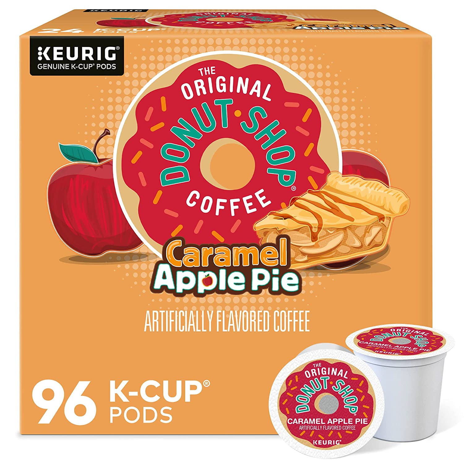 Caramel Apple Pie Coffee, Keurig K-Cup Pod, Light Roast, 96 Count ...